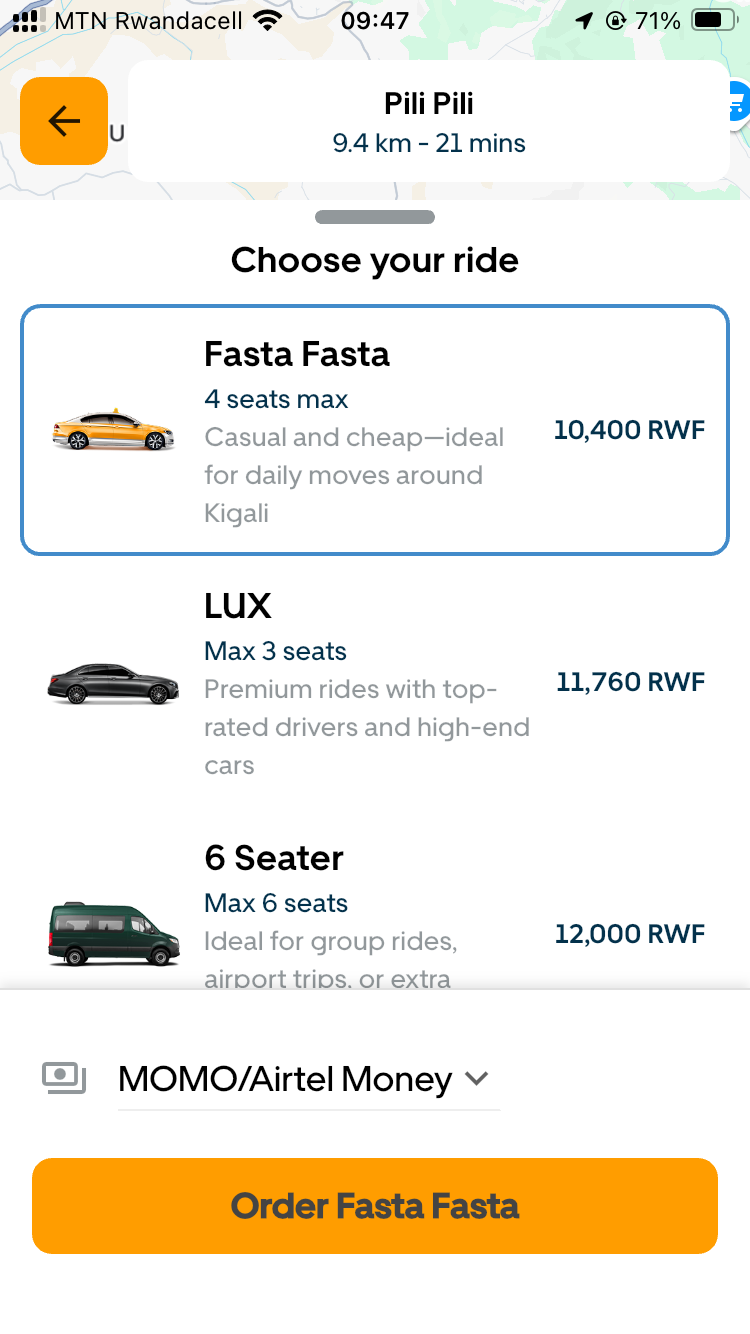 RAPIDE - Fast, Safe & Reliable Taxi App in Kigali
